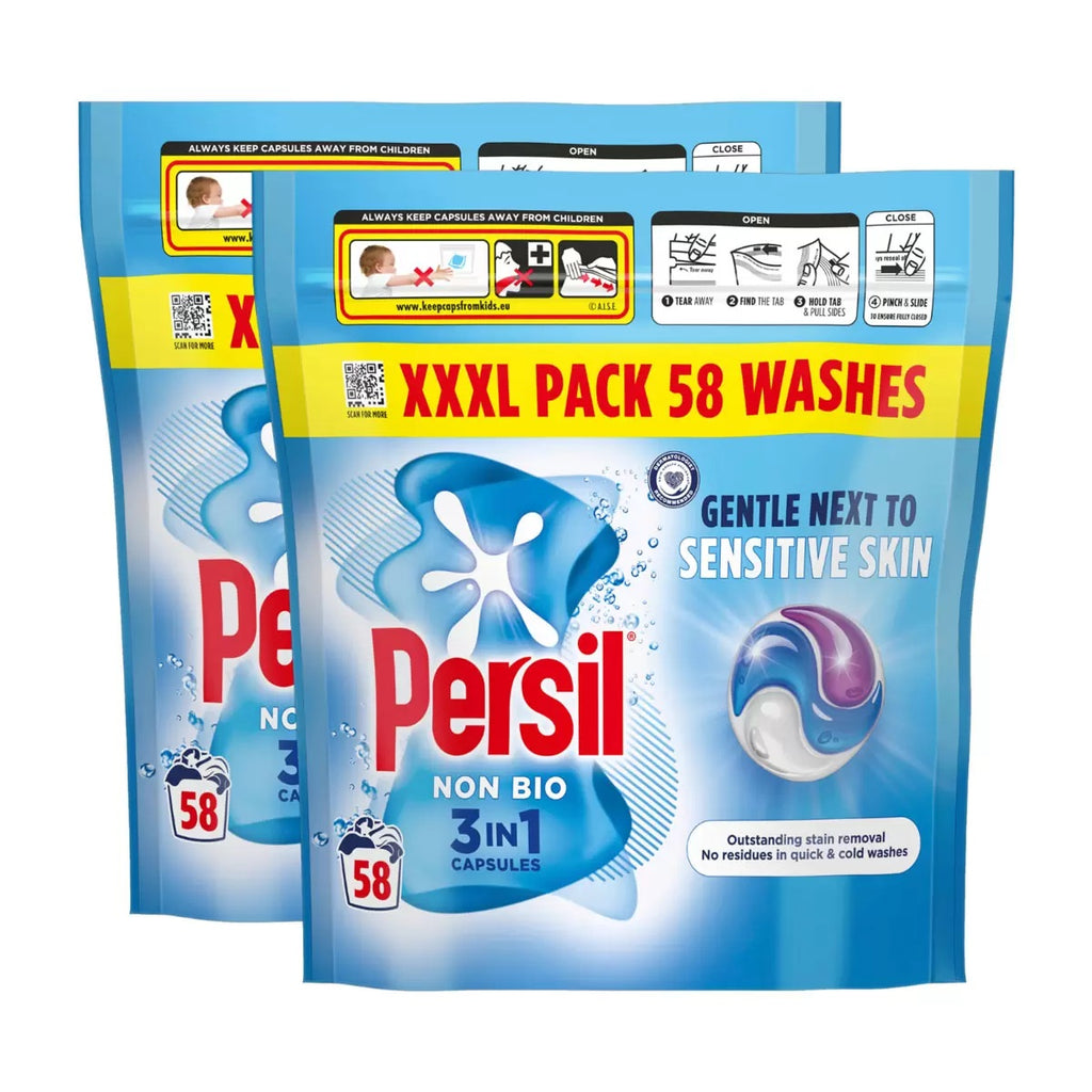 Persil Non Bio Capsules 2 x 58 Pack | buy Persil Non Bio Capsules 2 x ...