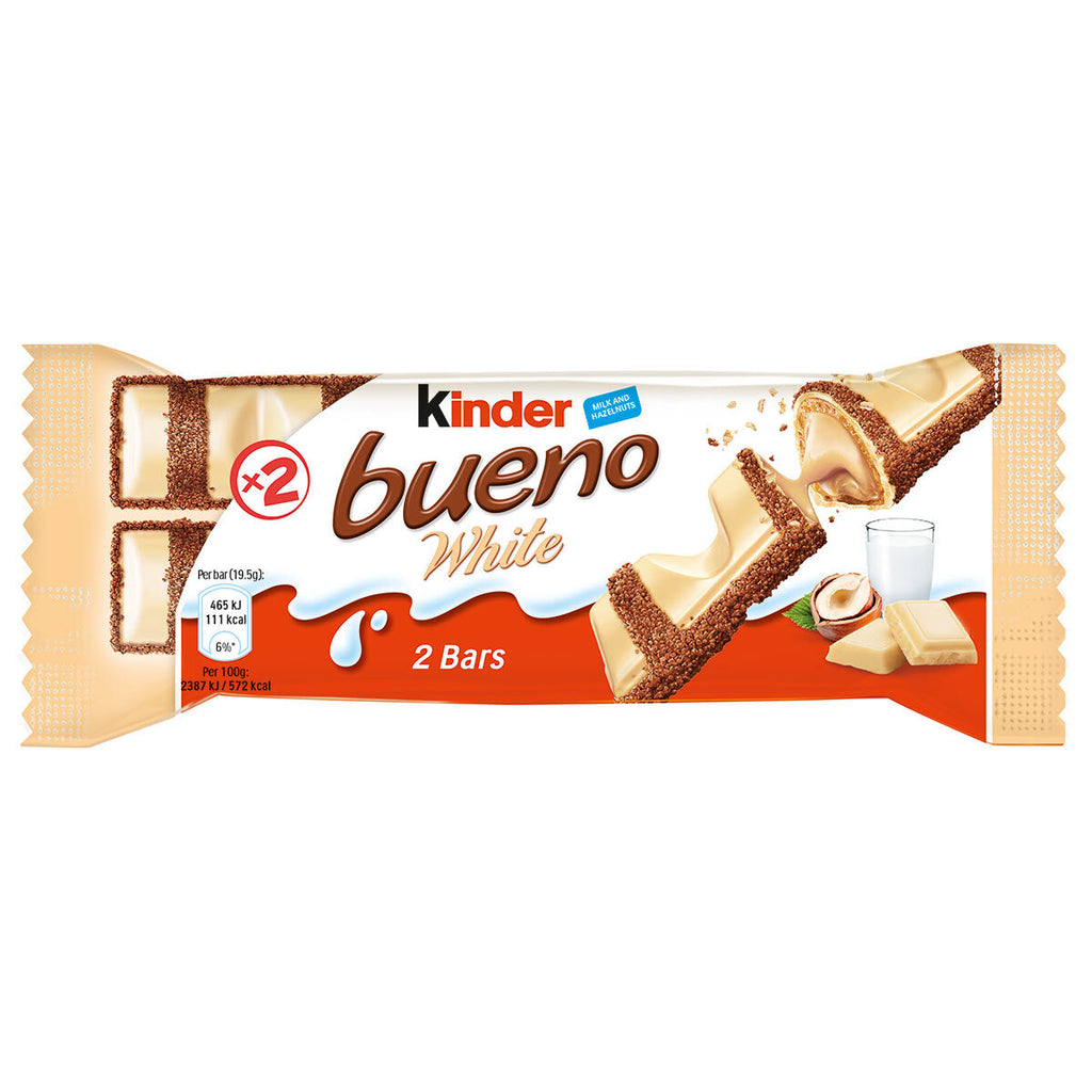 Kinder Bueno White Chocolate Bar 30 x 39g | buy Kinder Bueno White ...